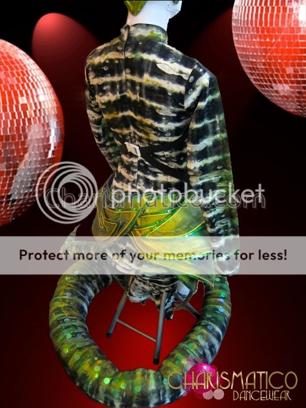 CHARISMATICO Fancy Green Anaconda Snake Costume Set With Cobra Snake ...